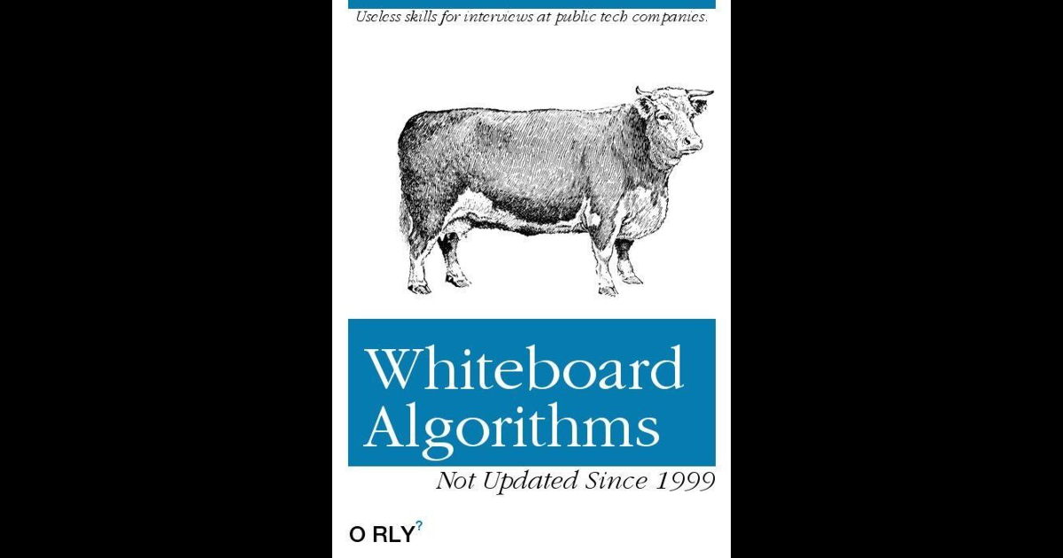 Whiteboard Algorithms | O'RLY Covers